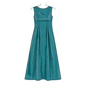 Sewing Pattern for Women's Dress, Pleated Dress, Sleeveless Dress ...
