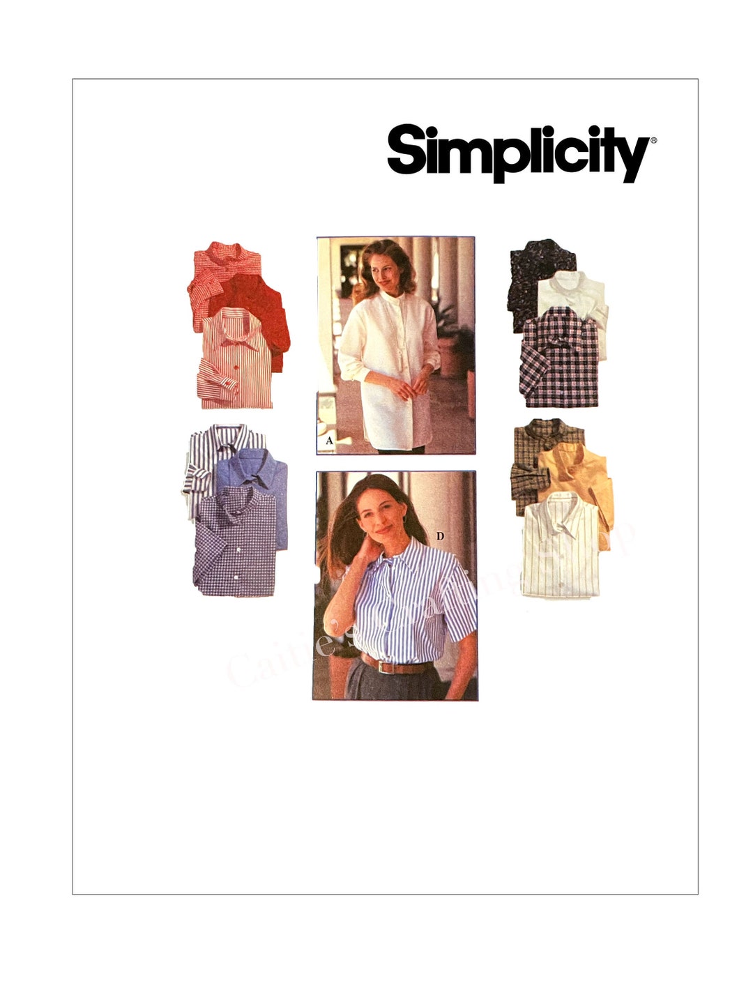 Sewing Pattern for Women's Tops, Button Front Tops, Long Sleeve Tops ...