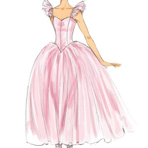 Sewing Pattern for Women's Ballet Costume, Boned Bodice Tops, Tulle ...