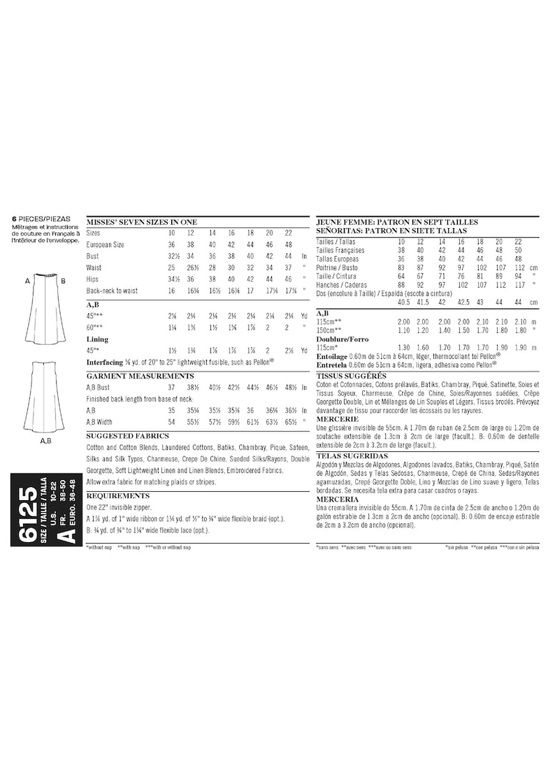 Sewing Pattern for Women's Dress, Pullover Dress, Sleeveless Dress ...