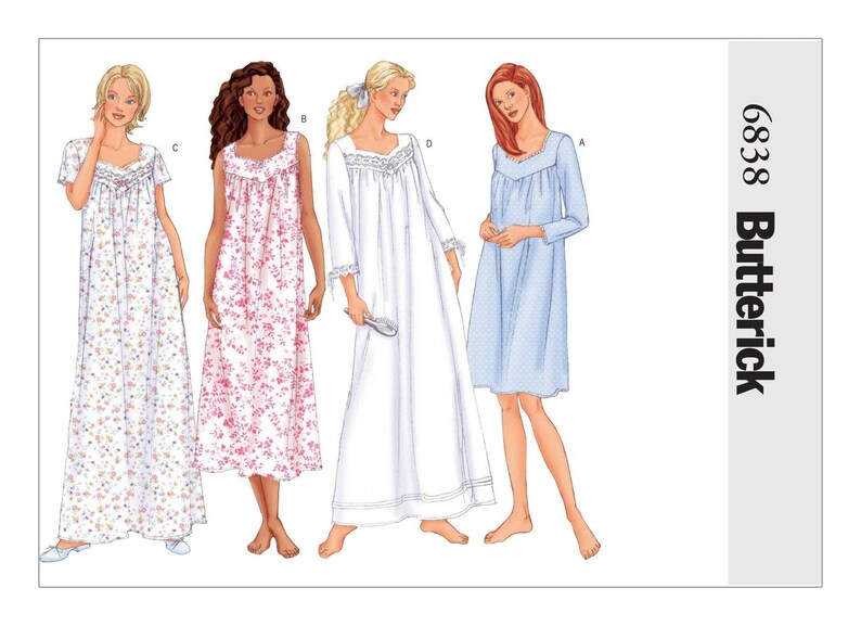 Easy Sewing Pattern for Women's Nightgown Floor Length - Etsy