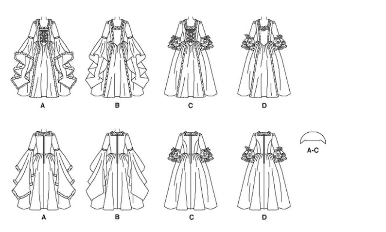 Sewing Pattern for Women's and Girl's Princess Costume Dress, Girls ...