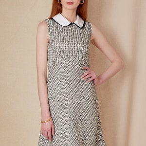 Vogue Sewing Pattern for Women's Dress, Puff Sleeve Dress, Peter Pan ...