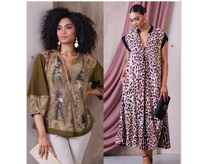 Sewing Pattern for Womens Dress and Tops, Maxi Dress, Caftan Dress ...