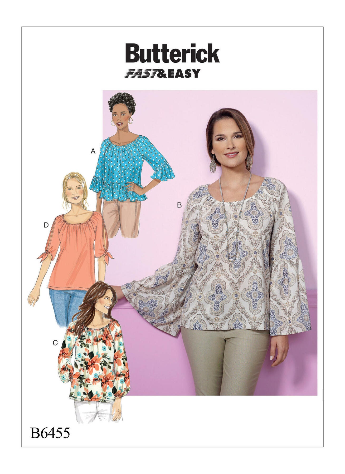 Sewing Pattern for Women's Tops, Womens Tunic, Long Sleeve Tops ...