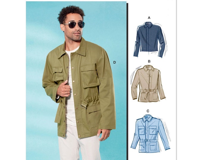 Sewing Pattern for Men's Jacket, Shirt Jacket, Shacket, Zip Front ...