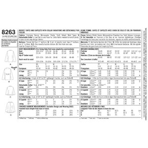 Sewing Pattern for Women's Jacket, Cape Jacket, Winter Coat, Capelet ...