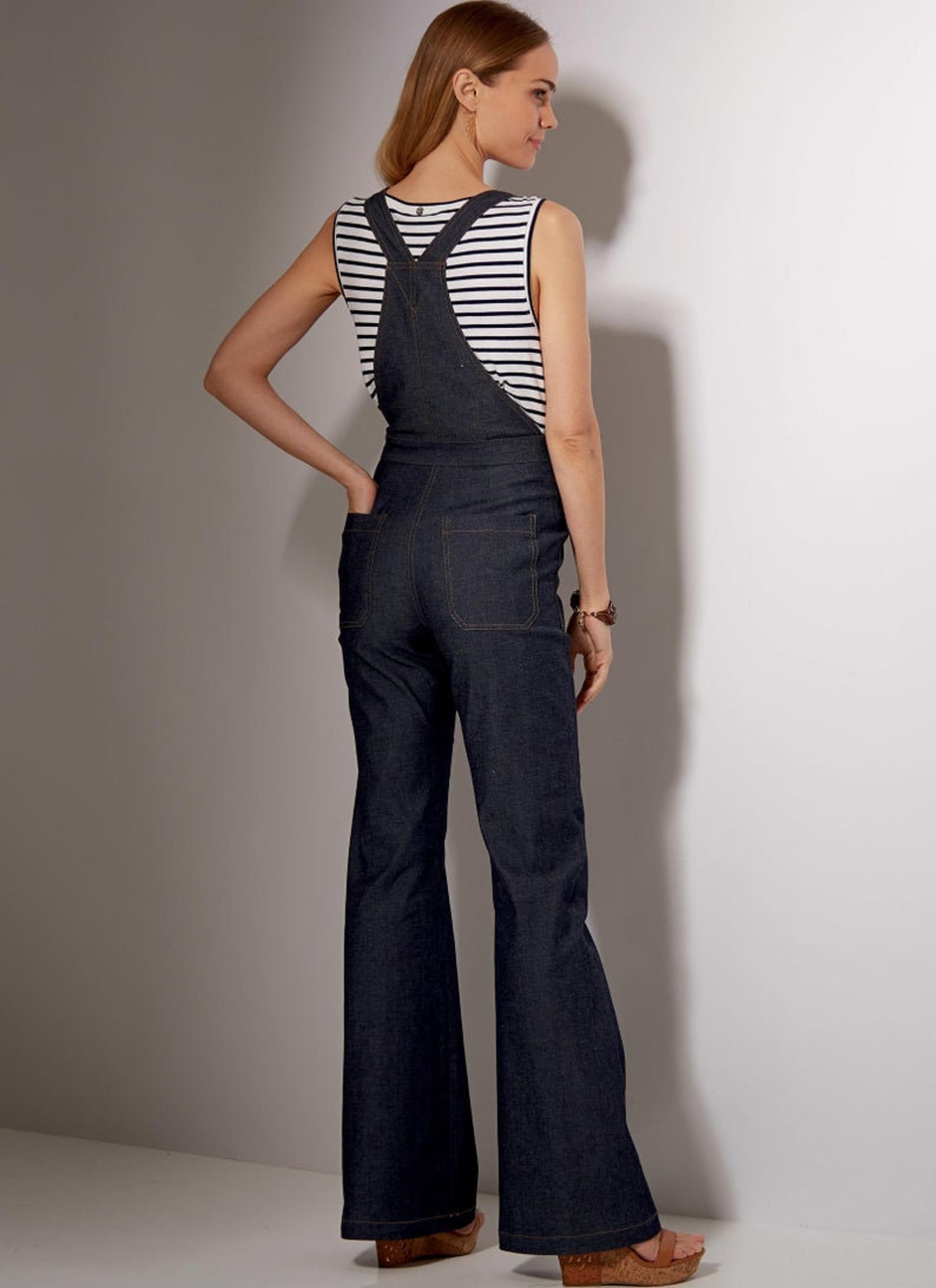 Sewing Pattern for Womens Overalls and Jeans, Denim Overalls Pattern ...