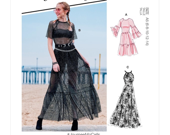 Sewing Pattern for Women's Maxi Dress, Tiered Dress, Summer Dress ...