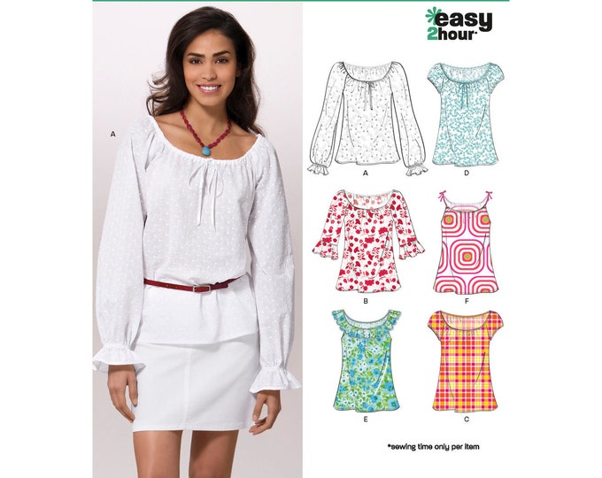 Sewing Pattern for Women's Tops and Pants, Tank Top, Long Sleeve Tops ...