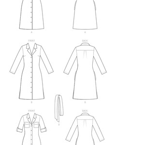 Easy Sewing Pattern for Womens Dress Button Front Dress - Etsy