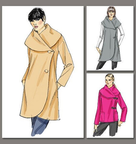 Vogue Sewing Pattern for Womens Jacket and Vest Button Front - Etsy