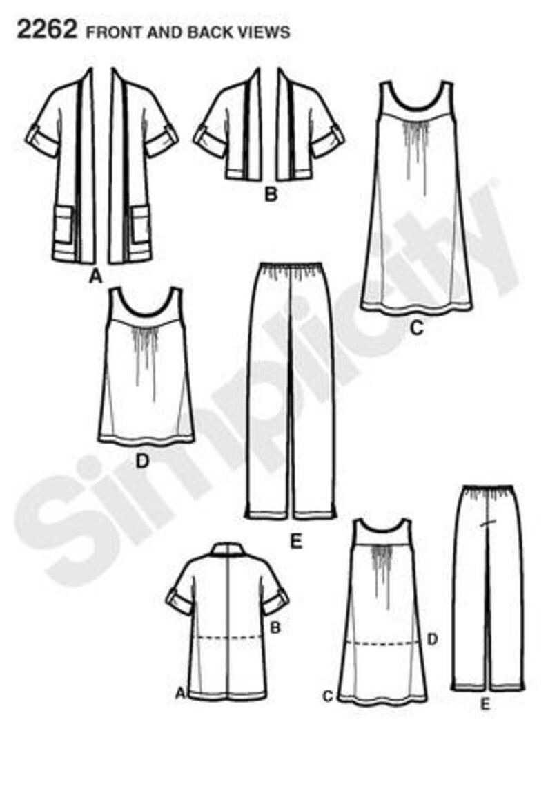 Sewing Pattern for Women's Tops, Dress, Pants, and Cardigan, Pullover ...