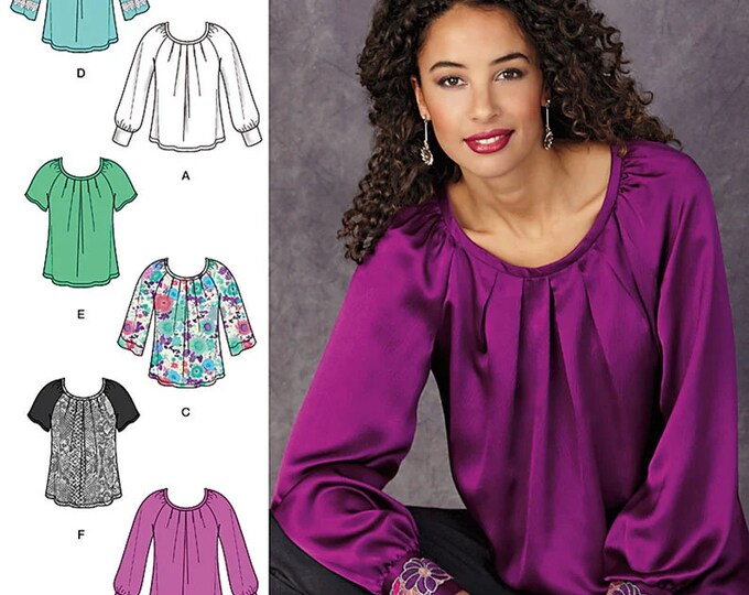 Sewing Pattern for Women's Tops, Long Sleeve Tops, Pullover Tops ...