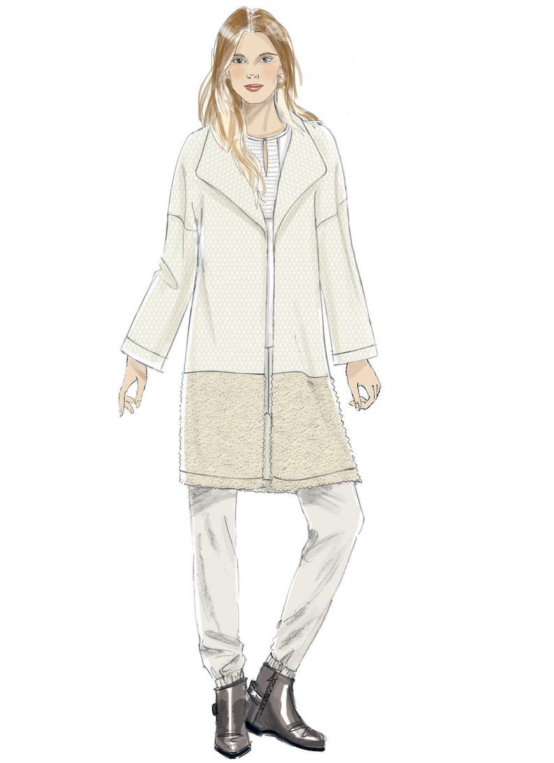 Easy Sewing Pattern for Women's Jacket Long Coat Pattern | Etsy