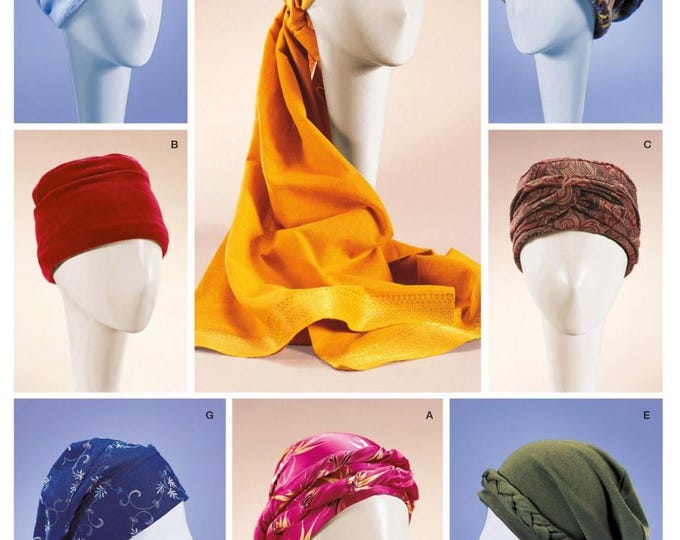 Sewing Pattern for Women's Head Wraps, Turbans, and Hats, Hair Wrap ...