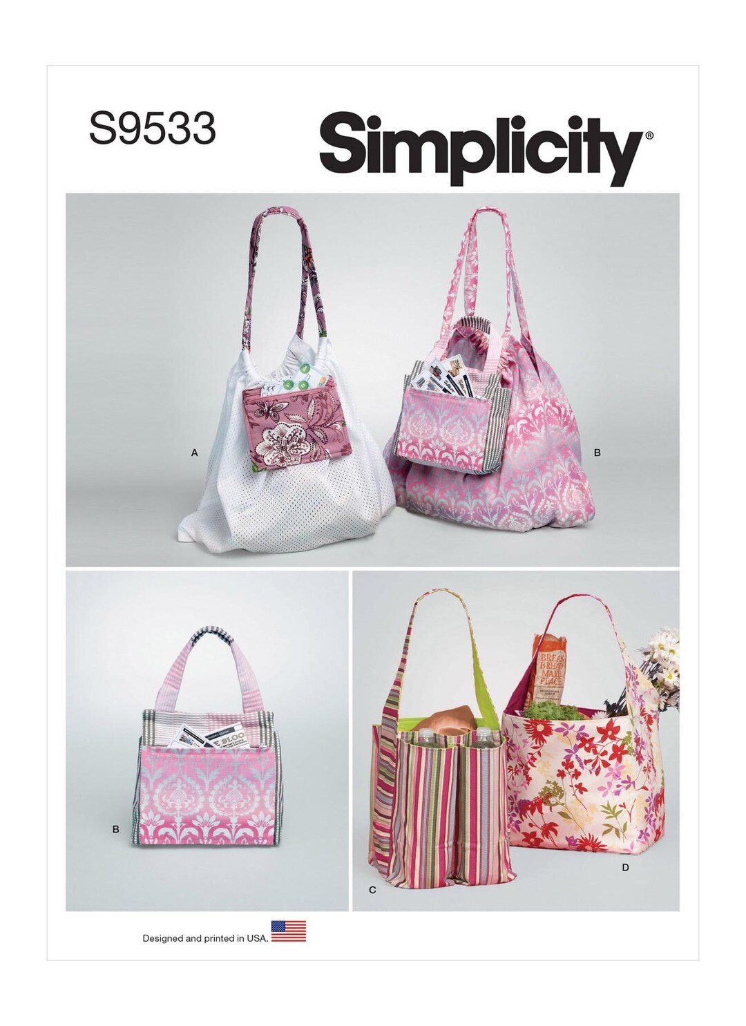 Sewing Pattern for Tote Bags, Grocery Bags, Large Tote Bag, Reusable ...