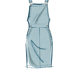 Sewing Pattern for Womens Dress, Womens Overalls, Denim Jumper, Overall ...