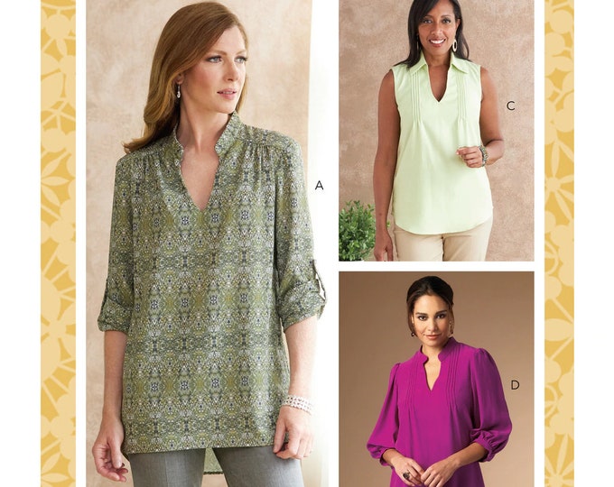 Easy Sewing Pattern for Women's Tops, Tank Top, Pullover Tops, Mandarin ...