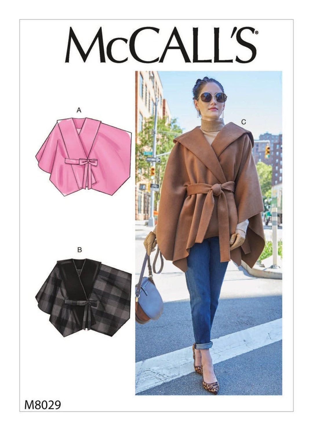 Sewing Pattern for Womens Jacket, Wrap Coat Pattern, Cape Pattern ...