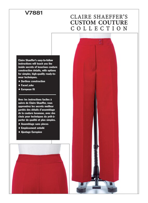 Vogue Sewing Pattern for Womens Pants Tailored Pants - Etsy