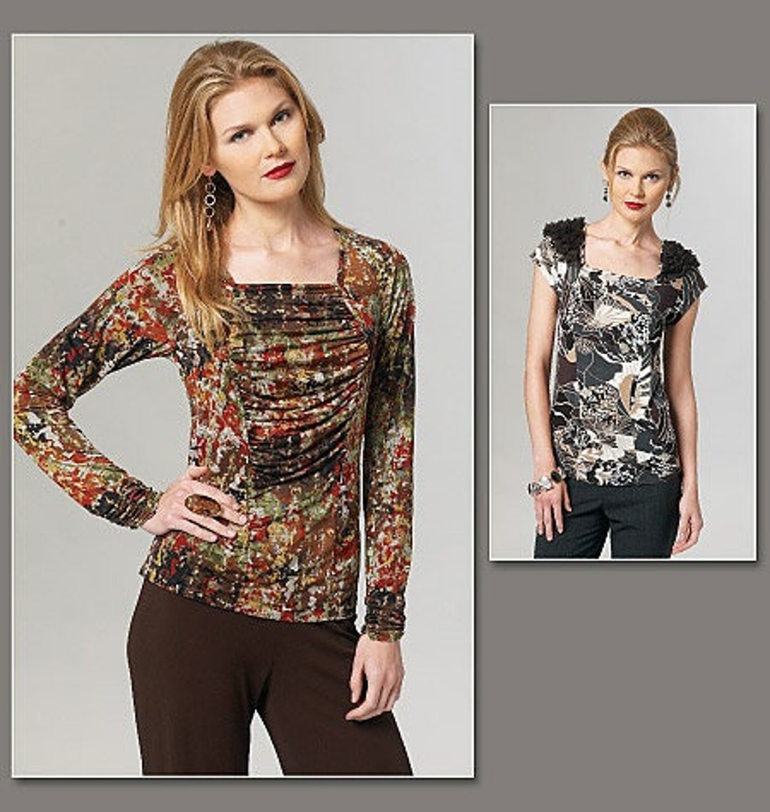 Vogue Sewing Pattern for Women's Tops, Knit Tops, Long Sleeve Tops ...