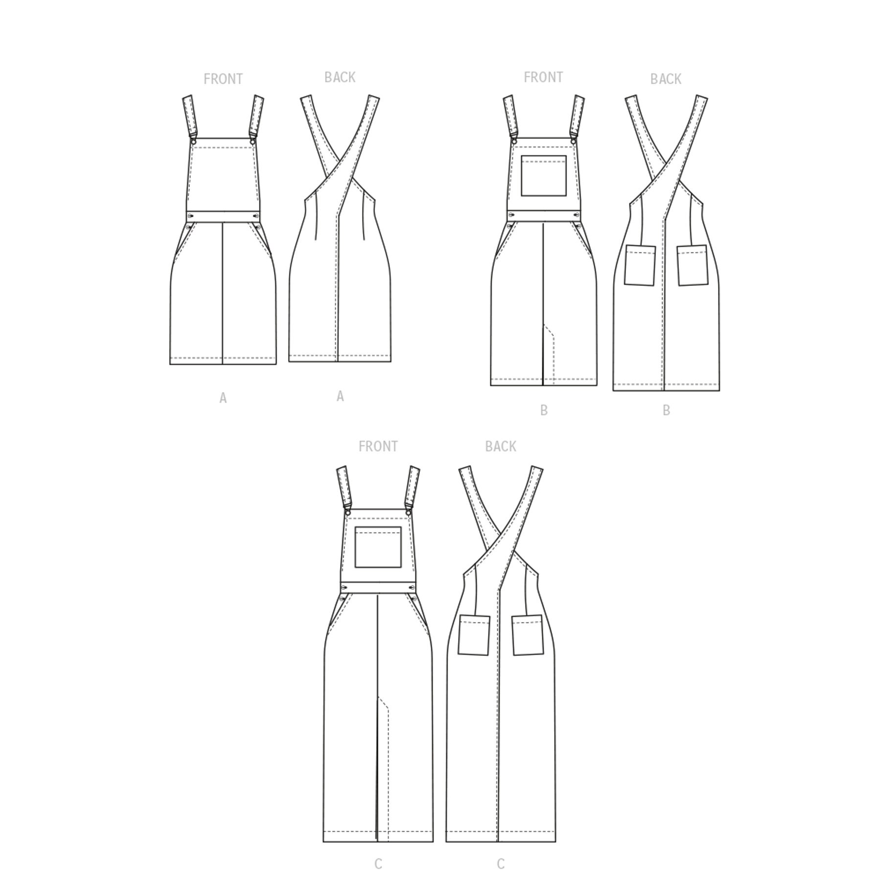 Sewing Pattern for Womens Dress, Womens Overalls, Denim Jumper, Overall ...