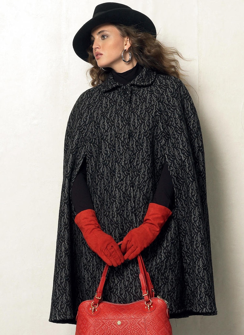 Easy Vogue Sewing Pattern for Womens Cape Jacket Long Cape - Etsy