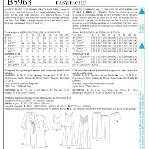 Sewing Pattern for Womens Lingerie, Robe, Nightgown Pattern, Camisole ...