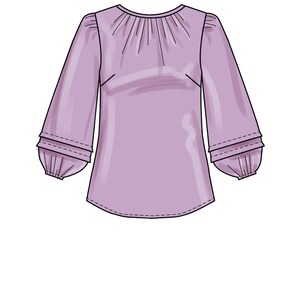 Easy Sewing Pattern for Womens Tops, Long Sleeve Tops, Womens Tunic ...