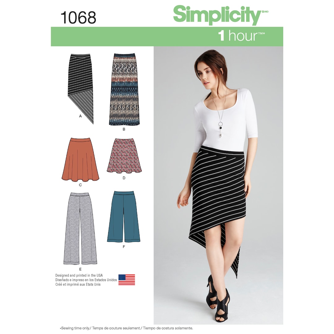 Sewing Pattern for Womens Knit Skirts and Pants, Yoga Pants ...