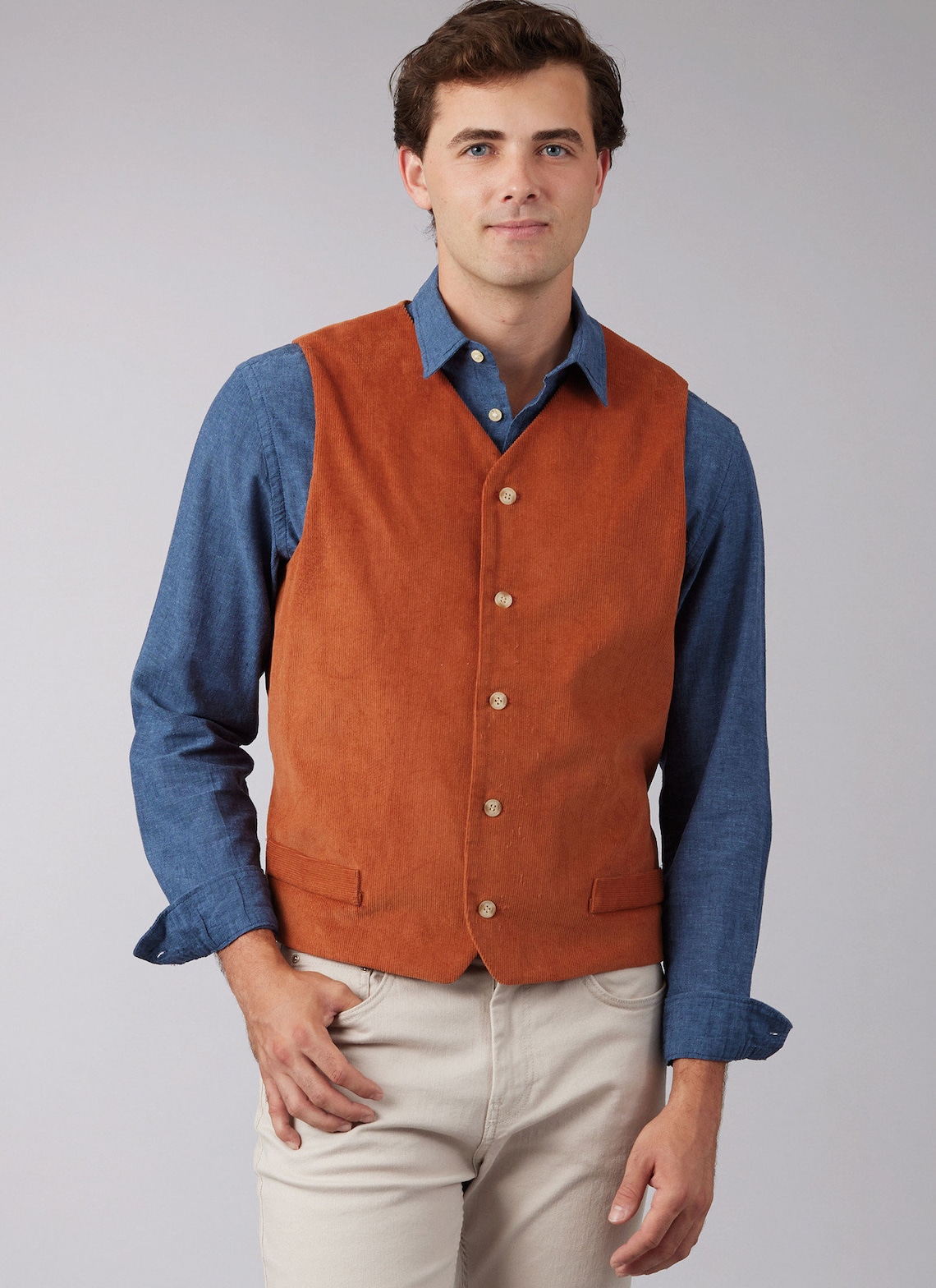 Easy Sewing Pattern for Womens and Mens Vests, Lined Vest, Button Front ...