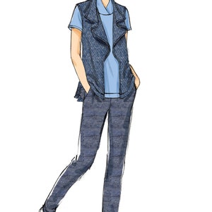 Easy Sewing Pattern for Women's Vest, Top, Dress, and Pants, Knit Dress ...