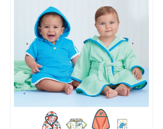 Sewing Pattern for Baby Girl or Boys Robe, Blanket, and Hooded Towel ...