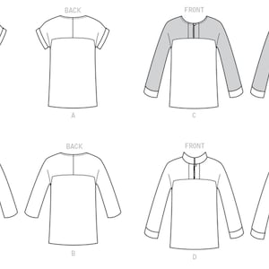 Easy Sewing Pattern for Women's Tops, Long Sleeve Tops, Womens Pullover ...