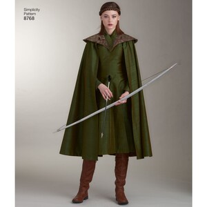 Sewing Pattern for Womens Costume, Medieval Costume, Cosplay, Cape ...