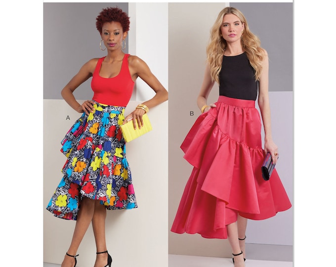 Vogue Sewing Pattern for Women's Skirts and Tops, Fitted Skirt, Button ...