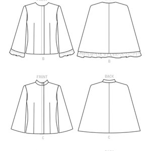 Sewing Pattern for Women's Cape Jackets, Womens Coat Pattern, Button ...