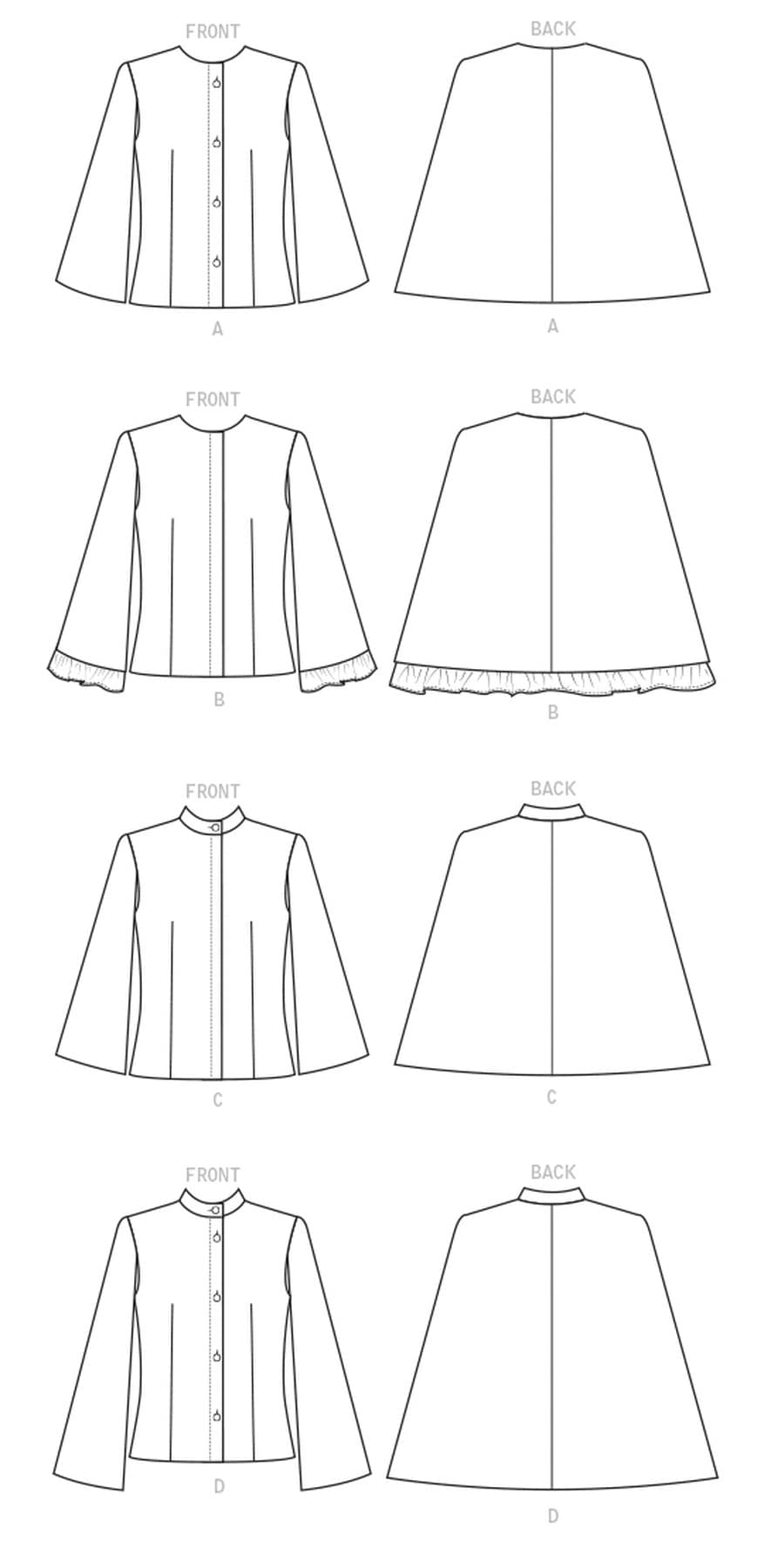 Sewing Pattern for Women's Cape Jackets Womens Coat - Etsy UK