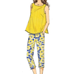 Vogue Sewing Pattern for Women's Tops, Capris, and Pants, Tank Top ...