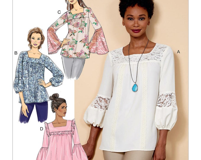 Sewing Pattern for Women's Tops, Long Sleeve Tops, Bell Sleeve Tops ...