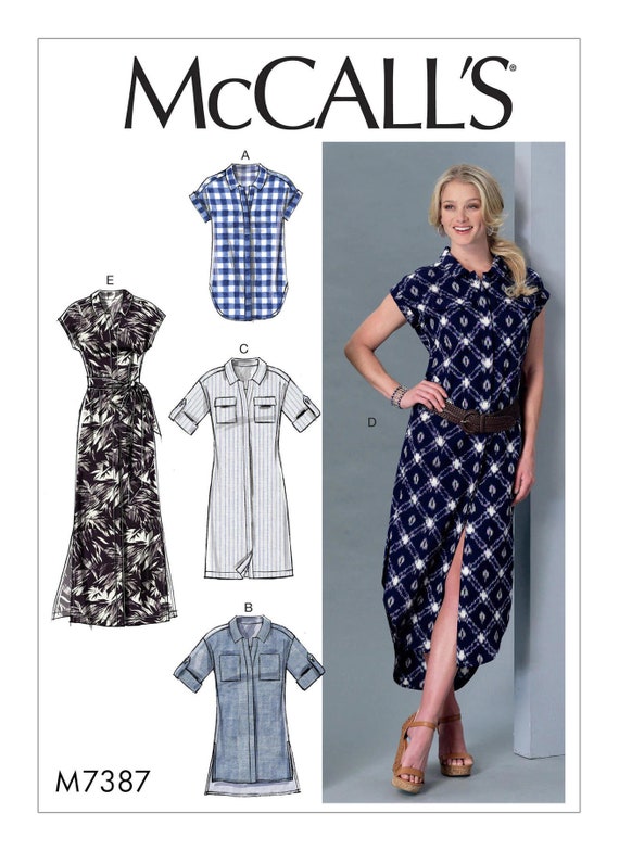 Easy Sewing Pattern for Womens Dress and Tops Shirt Dress - Etsy