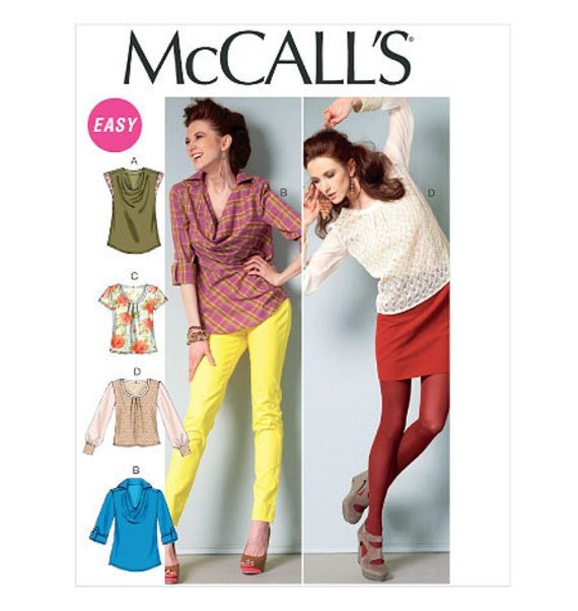 Easy Sewing Pattern for Womens Tops Pullover Blouse Pattern | Etsy