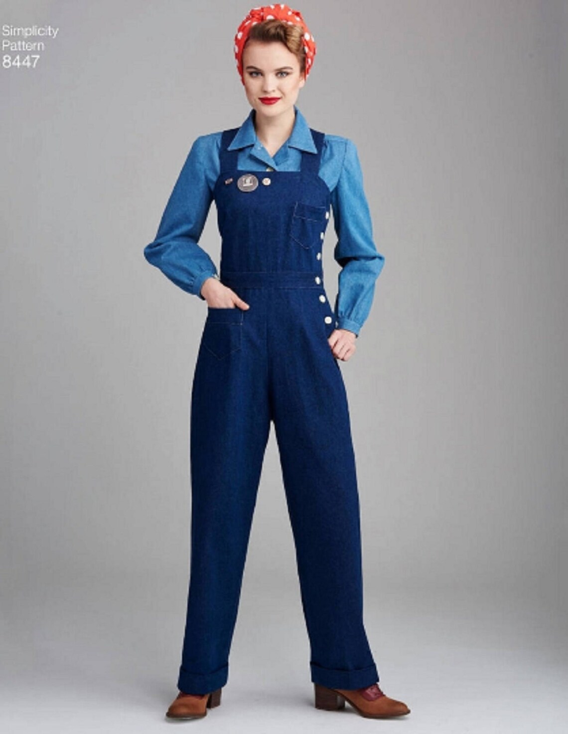 Sewing Pattern for Womens Overalls, Pants, and Tops, Apron Back ...