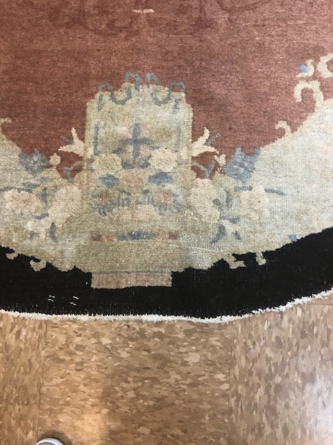 4.4x7 Antique Chinese Oval Oriental Rug Distressed Handmade - Etsy