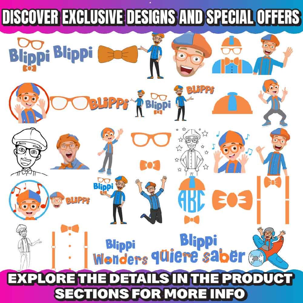 Bliippii SVG Bundle, Happy Birthday Bliippii Svg, Bliippi Sublimation ...