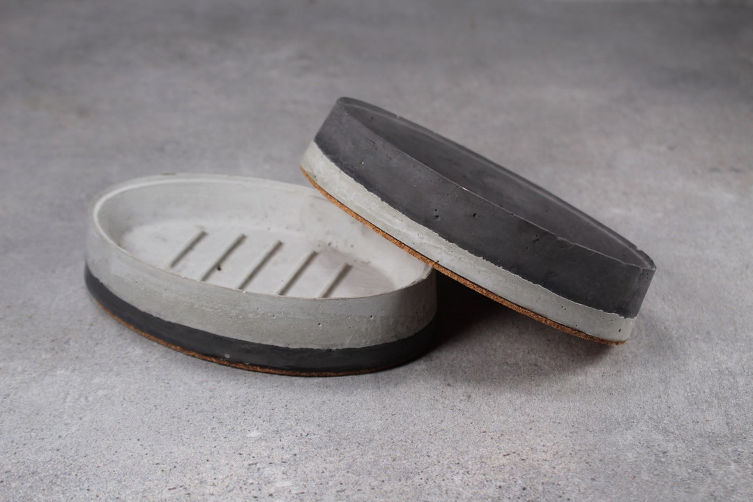 LINE Concrete Soap Dish Beton Soap Holder Cement Soap Tray Bathroom ...