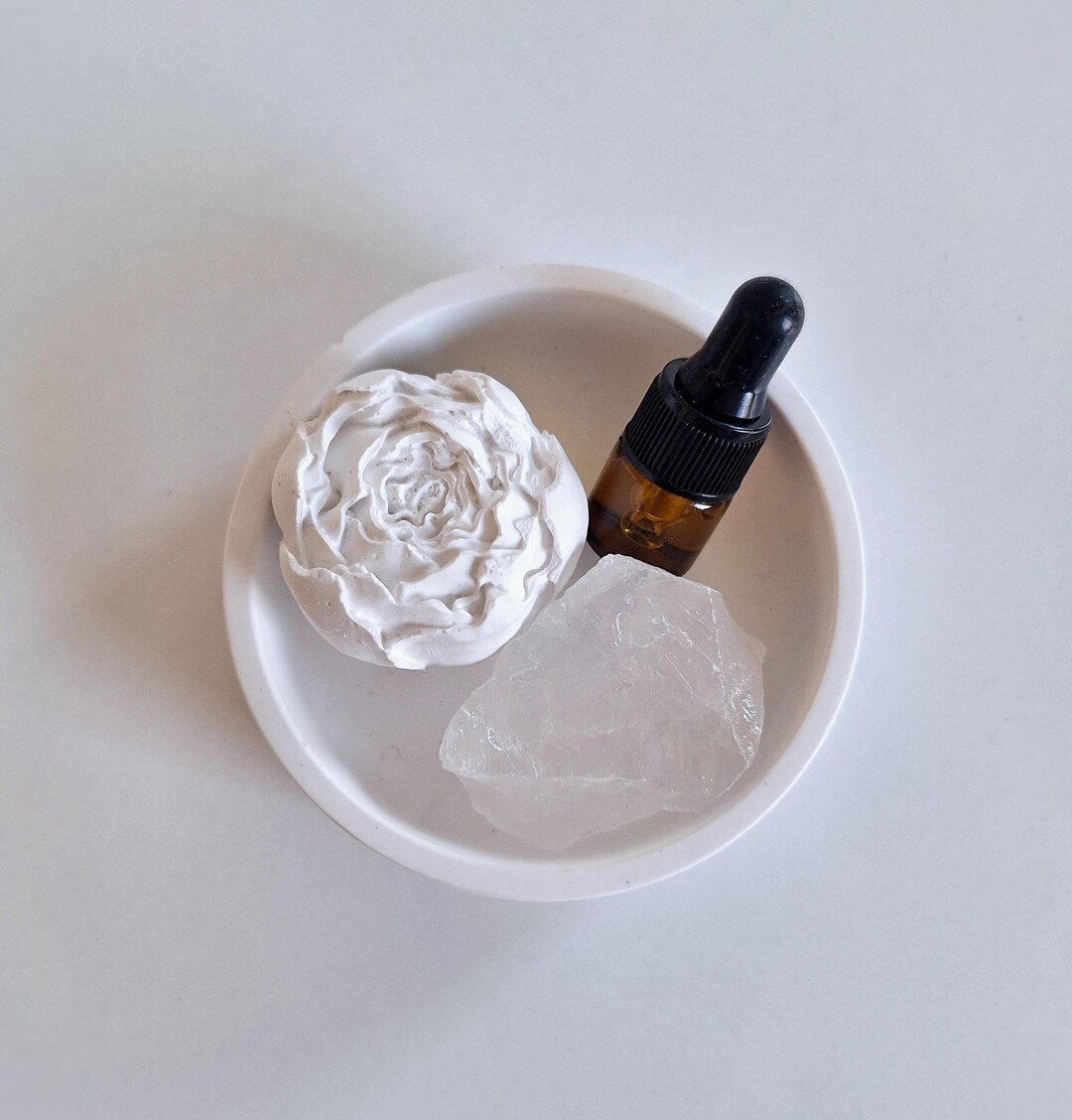 BLOOM Crystal Diffuser | FLOWER Concrete Diffuser | Mountain Crystal ...