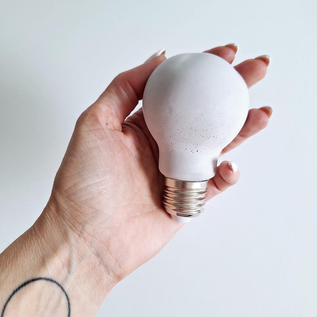 Concrete Light Bulb | Decorative Stone Accent | Beton Light Bulb ...