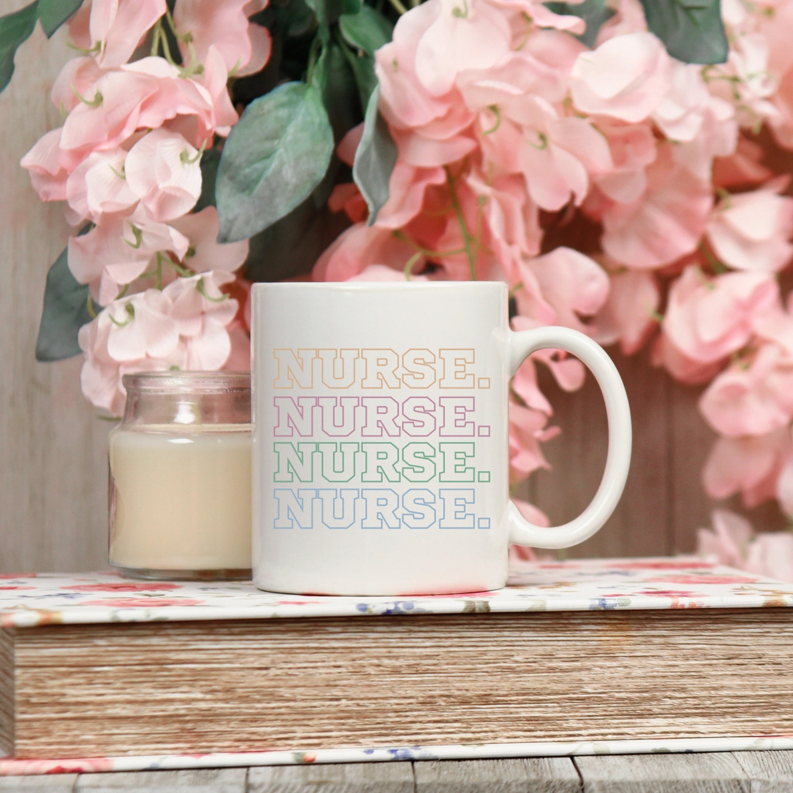 Nurse Coffee Mug, Colorful Text, Gift for Nurses - Etsy